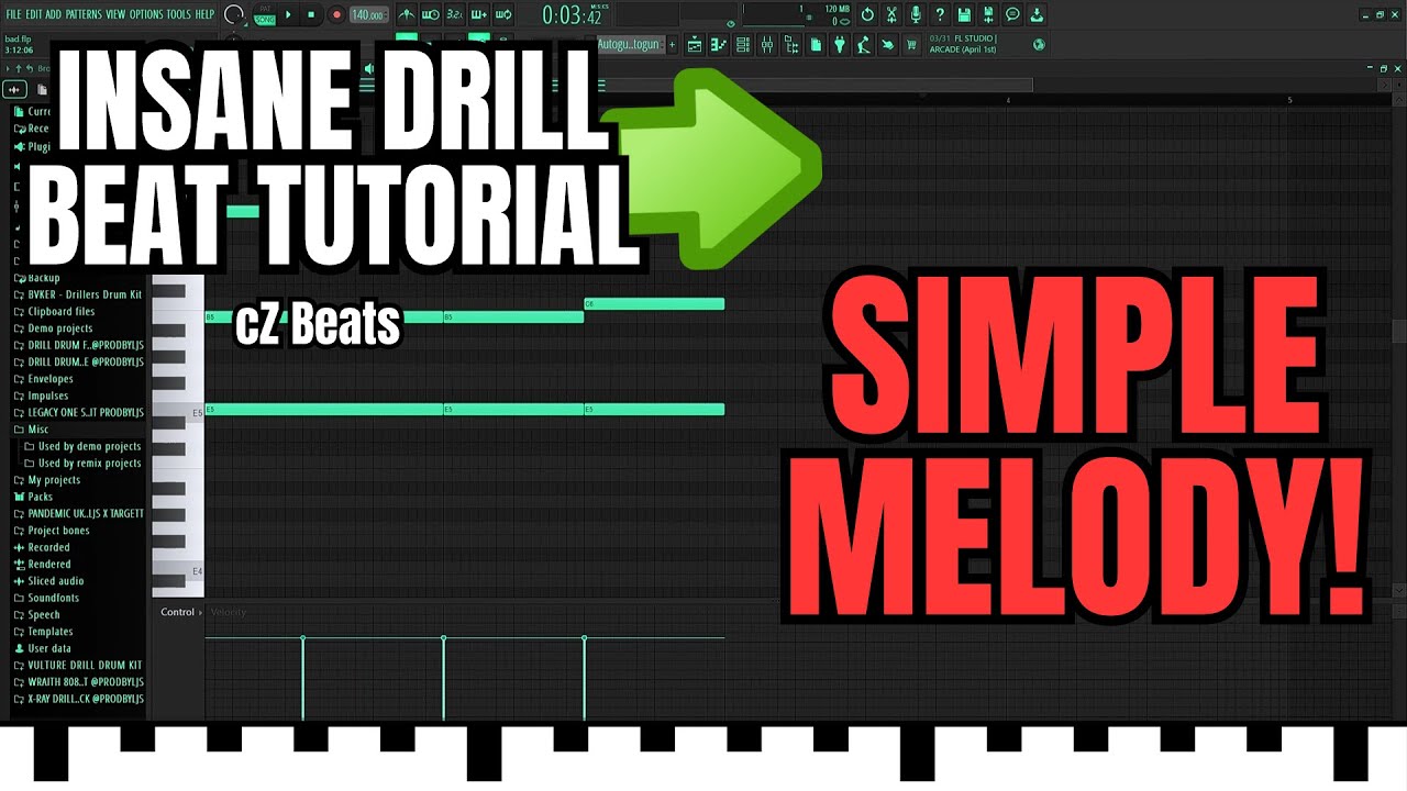 🔥HOW TO MAKE EPIC DRILL BEATS WITH A SIMPLE MELODY - cZ Beats Drill ...