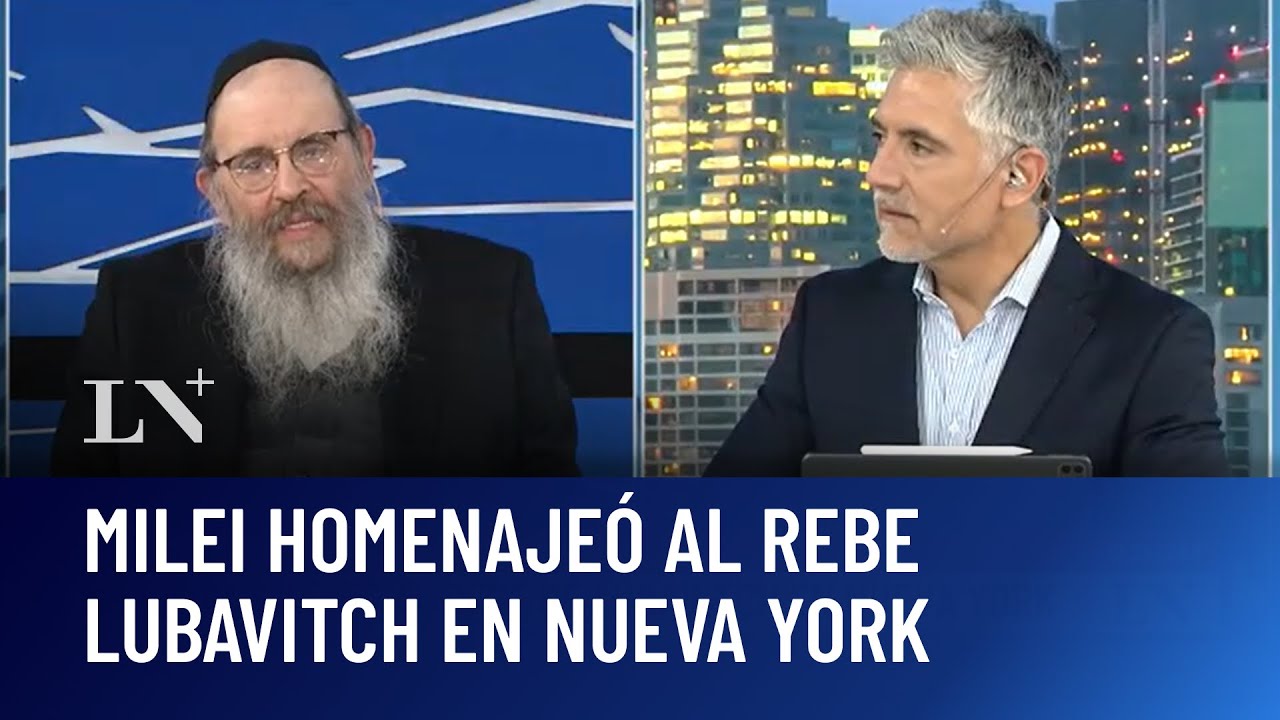 Milei homenajeó al Rebe Lubavitch en Nueva York - YouTube