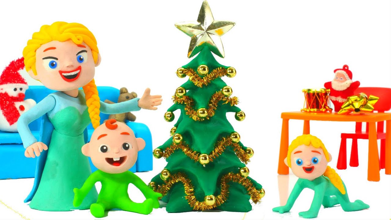 Let's Decorate The Christmas Tree ★ Stop Motion Cartoons - YouTube