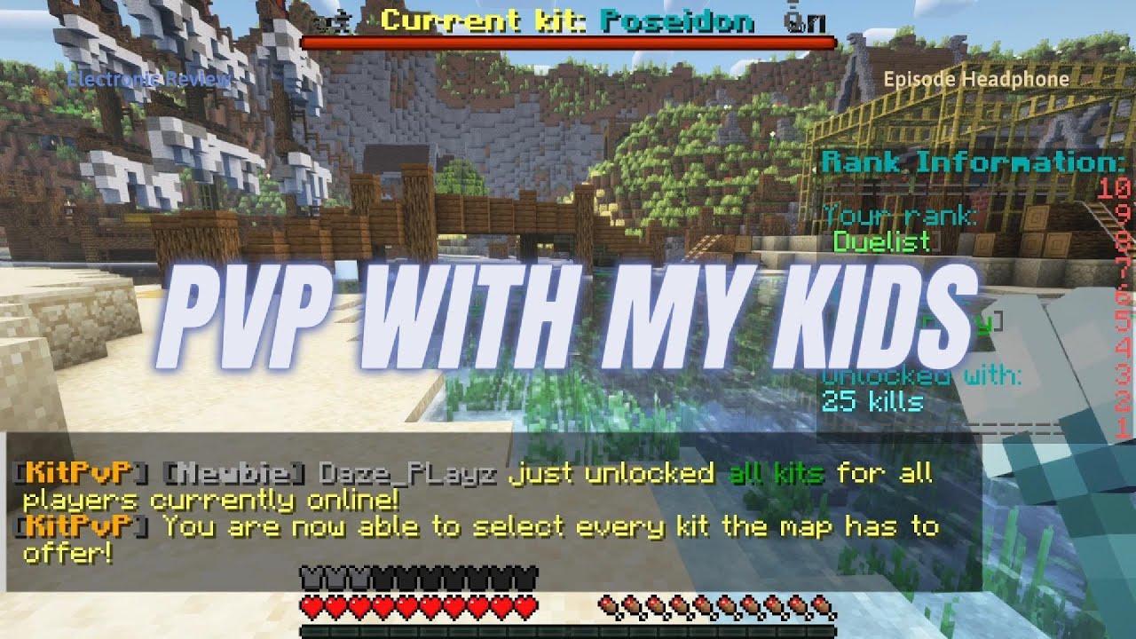 PVP with my kids in Minecraft | Minecraft Java PVP | Jacob PVP kit ...