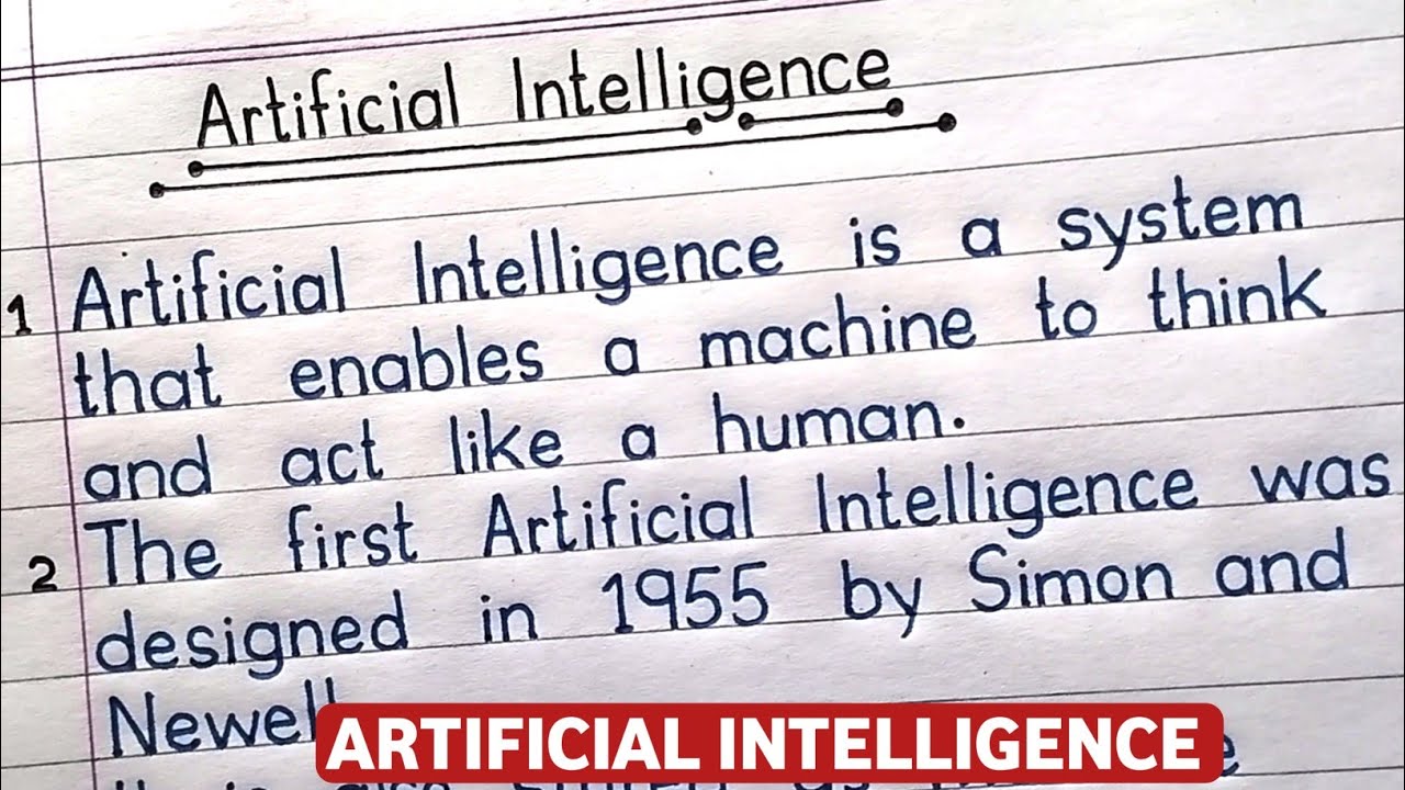10 lines on Artificial Intelligence || What is Artificial Intelligence ...
