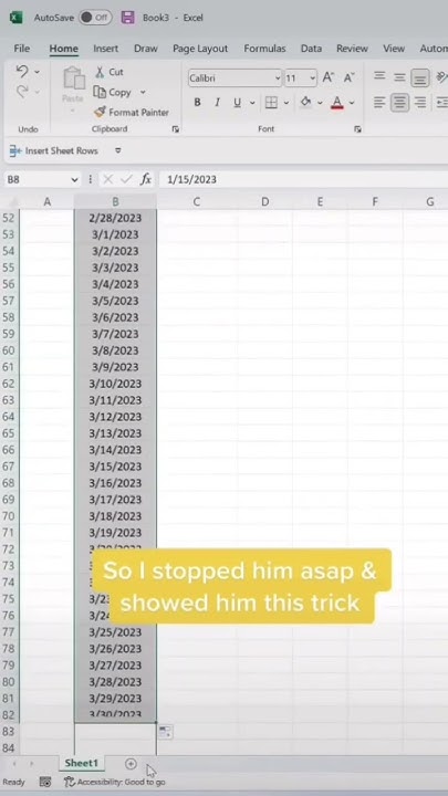 How to create start and end date series in excel #excel #viralvideo #shortvideo #exceltutorial ...