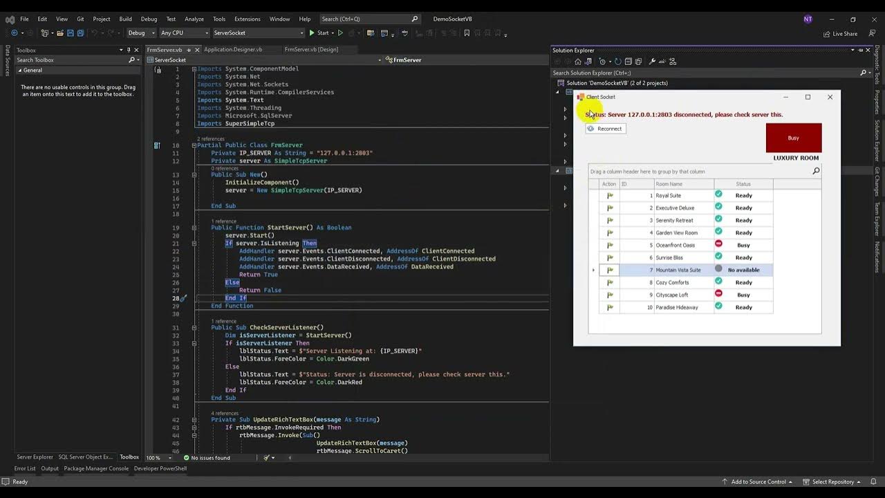 [VB.NET] Demo Socket Client - Server in LAN Network Real Time | Laptrinhvb.net - YouTube