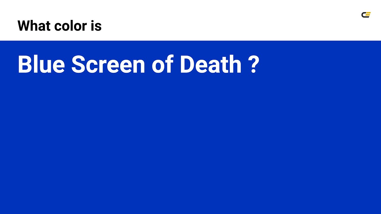 Blue Screen of Death ? #0033bb hex color - Blue color - Warm color ...