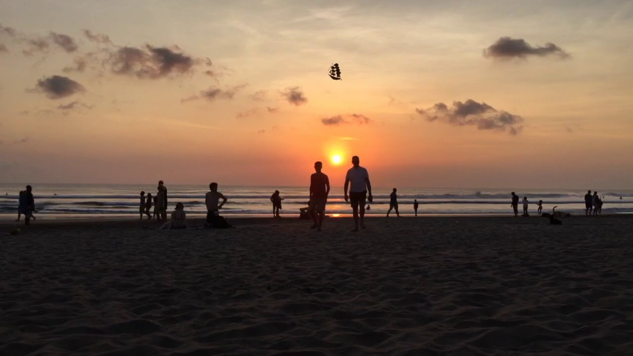 Sunset Double Six Beach Seminyak Bali Indonesia - YouTube