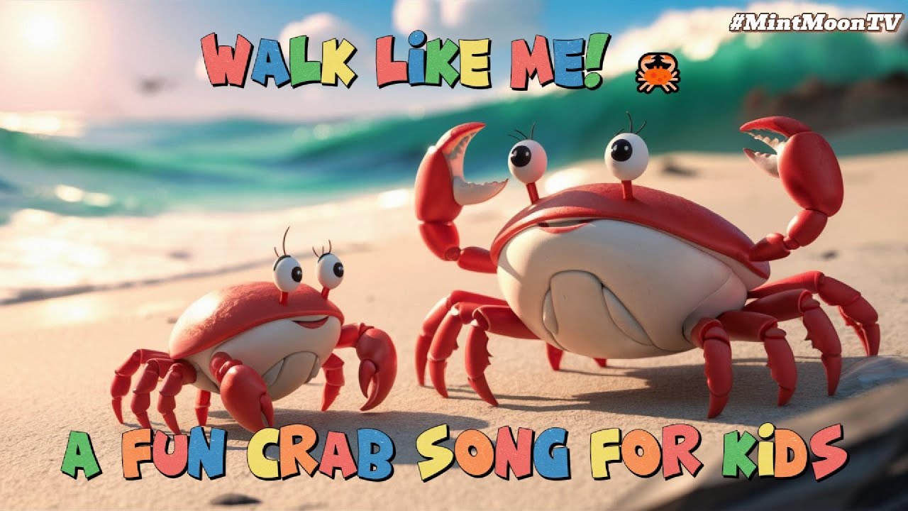 Walk Like Me ♫ - Fun Crab Song For Kids | Mint & Moon TV - YouTube