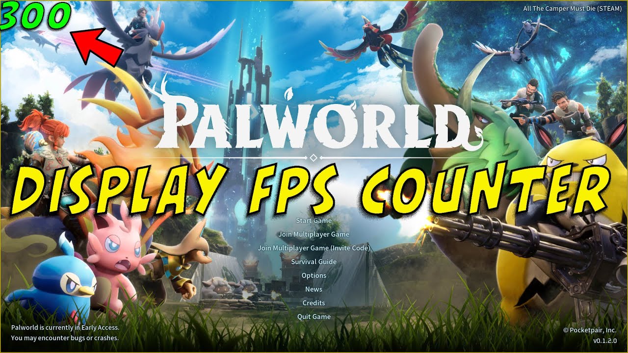 How to see/display the FPS counter in PALWORLD - YouTube