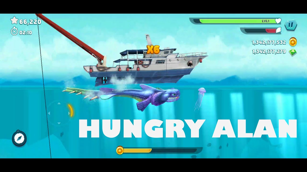 hungry shark ALAN - YouTube