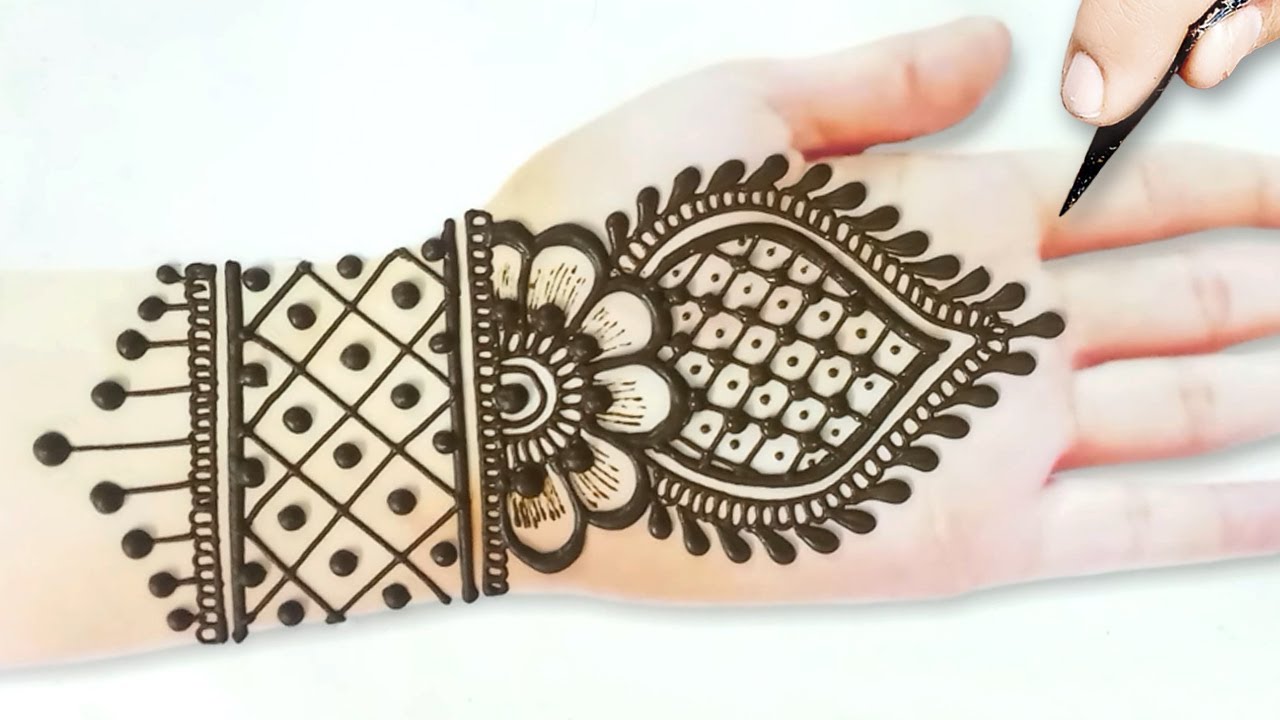 Easy Diwali Special Stylish Mehndi Design for front hand | Mehandi ka ...