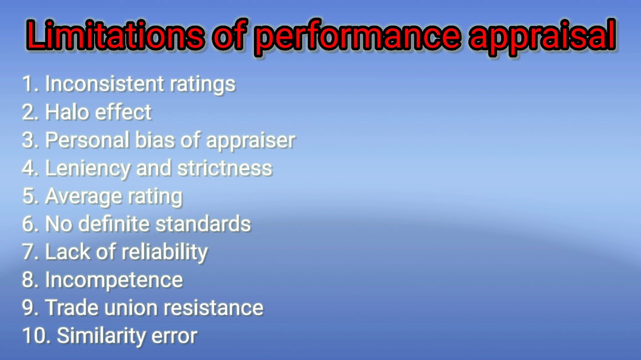 Limitations Of Performance Appraisal YouTube limitations-of-performance-appraisal-youtube