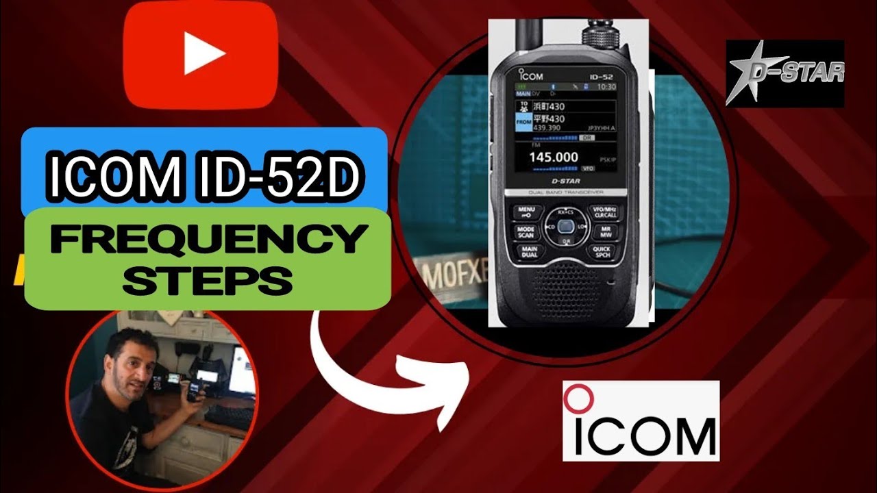ICOM ID-52 Change Channel Steps - YouTube