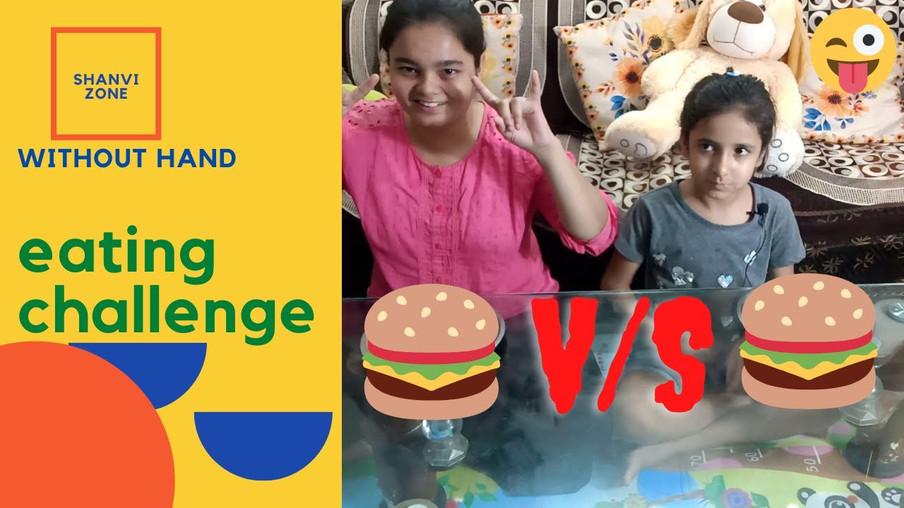 without hand eating challenge /shanvi zone/game for kids - YouTube