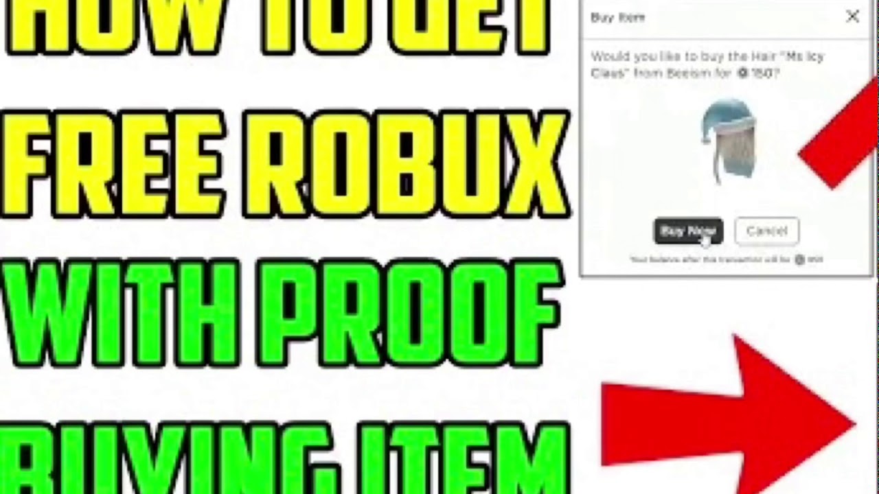 How to get free robux with proof buying item - YouTube