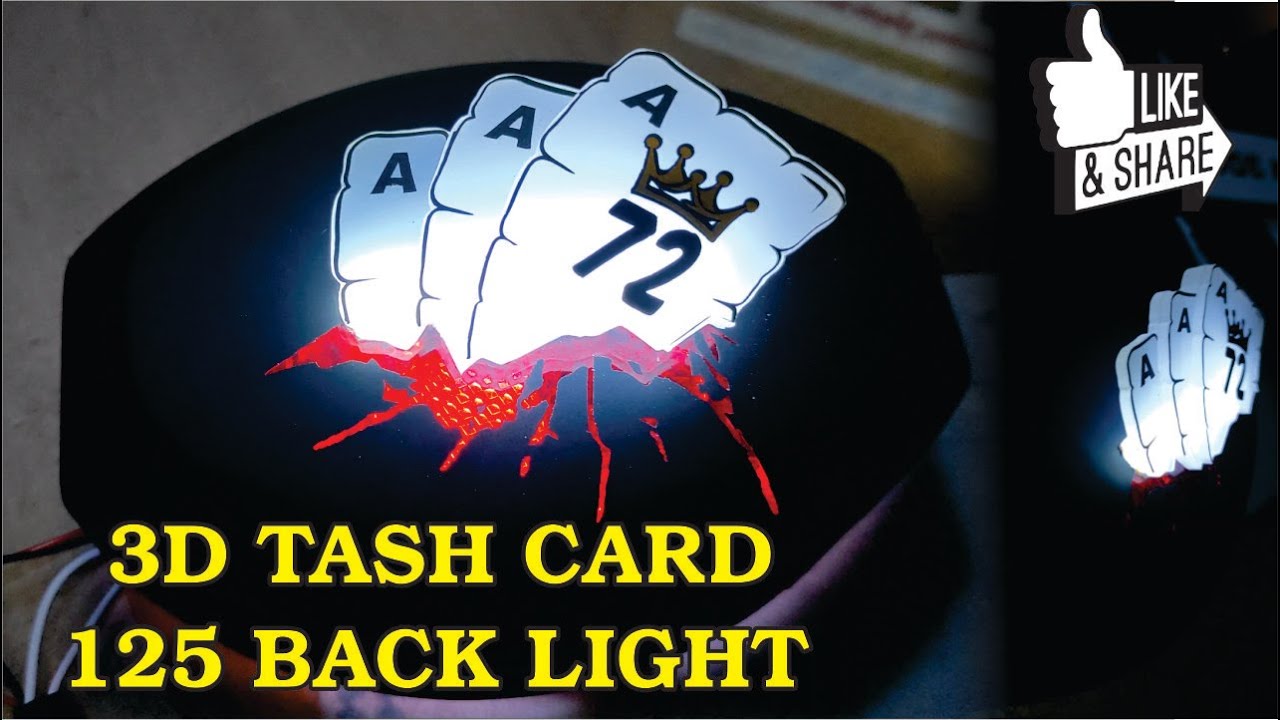 3D Tash Card 125 Backlight New Style - YouTube