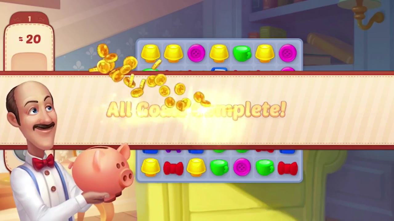 Homescapes - Level 1 (No Boosters) - YouTube