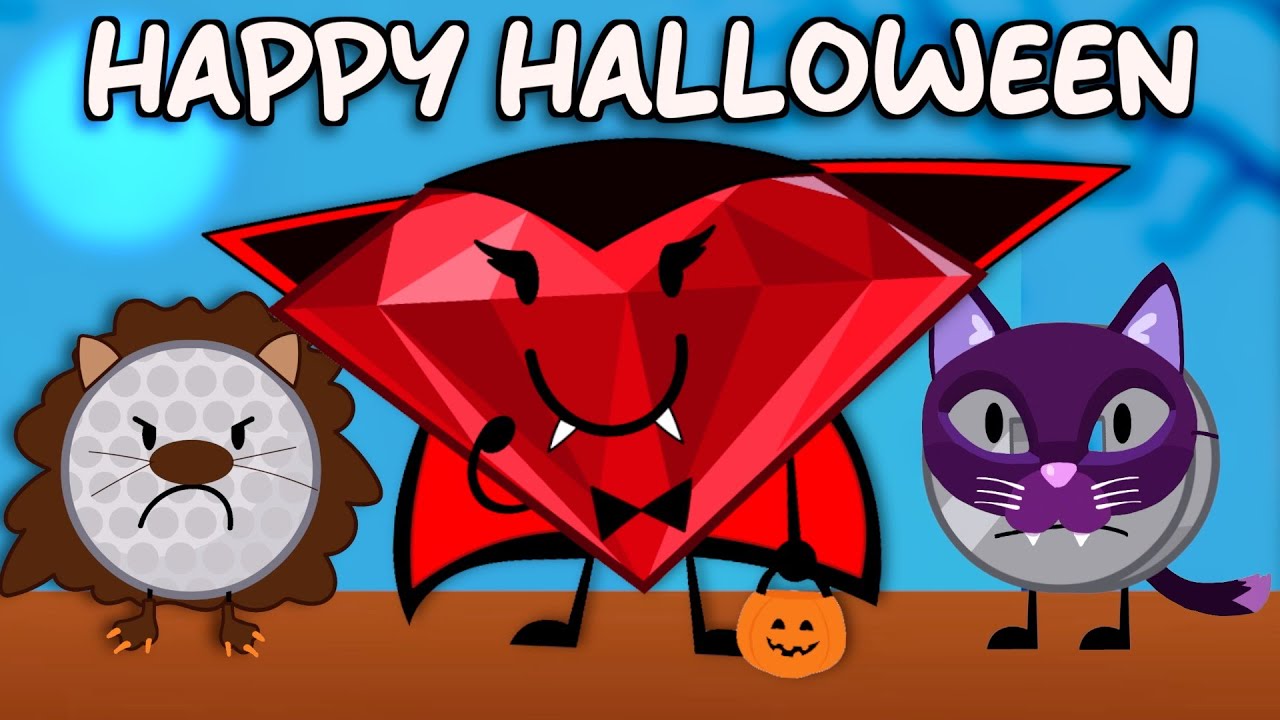 BFDIA Characters with Halloween Costumes #bfdi #tpot - YouTube