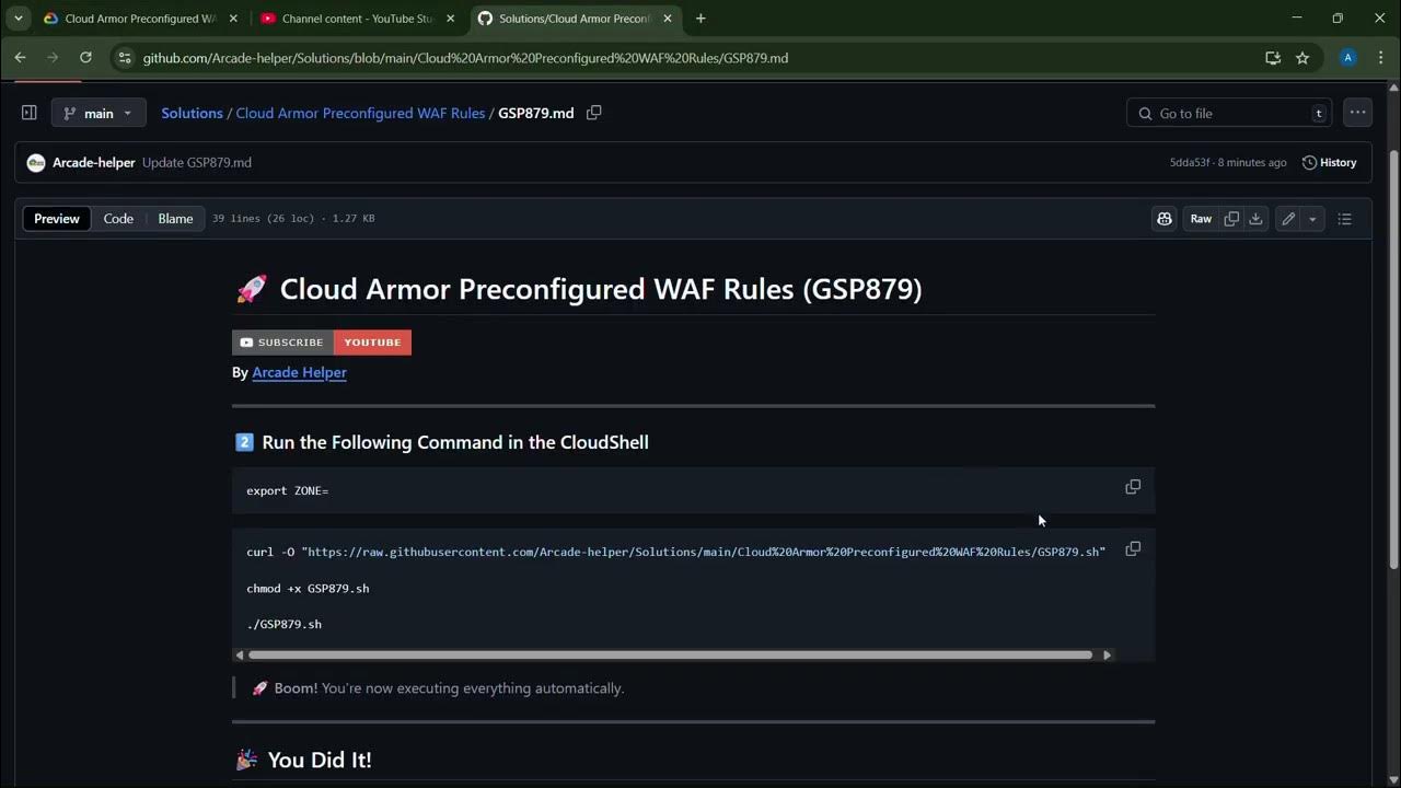 Cloud Armor Preconfigured WAF Rules || #GSP879 || By Arcade Helper - YouTube
