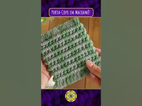 Tutorial Porta-Copo em Macramê! #macrame #macramefacil #tutorialmacrame #macramepassoapasso ...