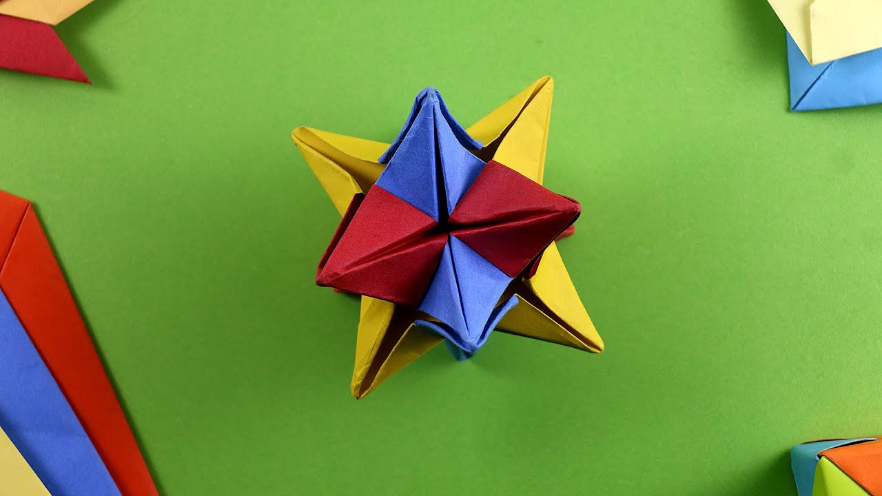 How to make a Modular Origami Omega Star | Watch Video to make Origami ...