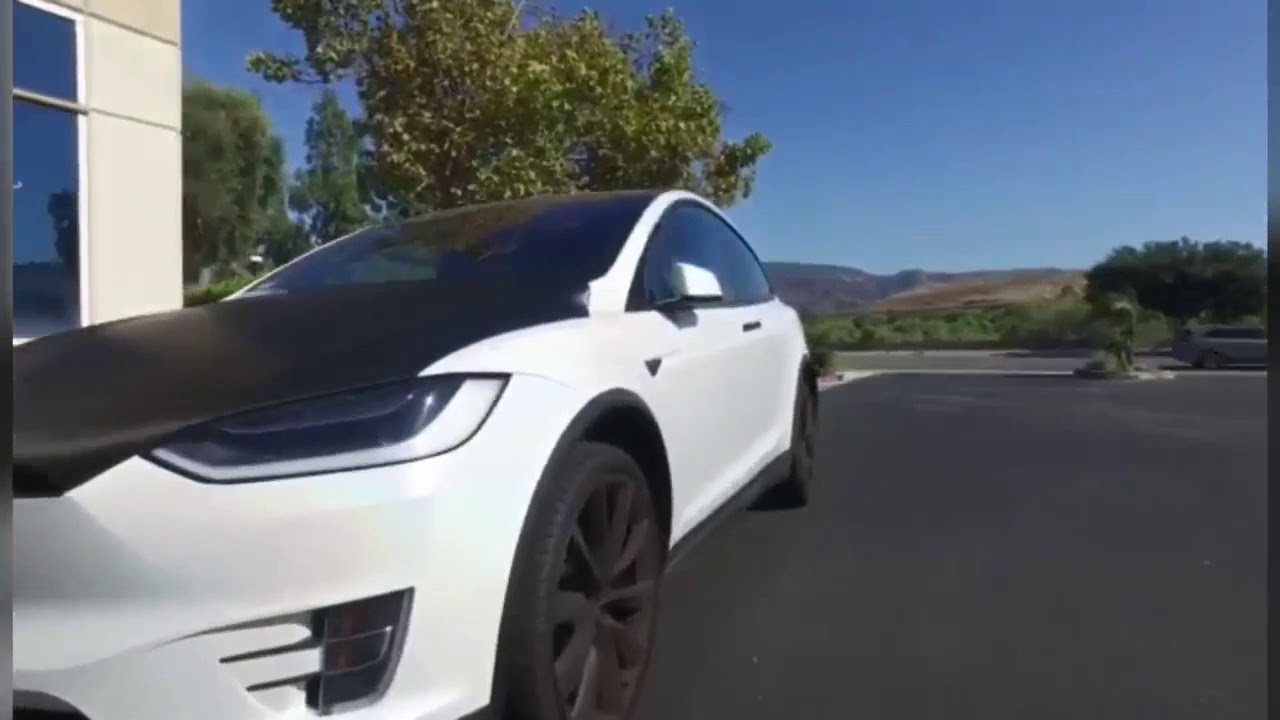 Tesla Model X, 3M Stain White Ghost /carbon fiber hood ,and Chrome ...