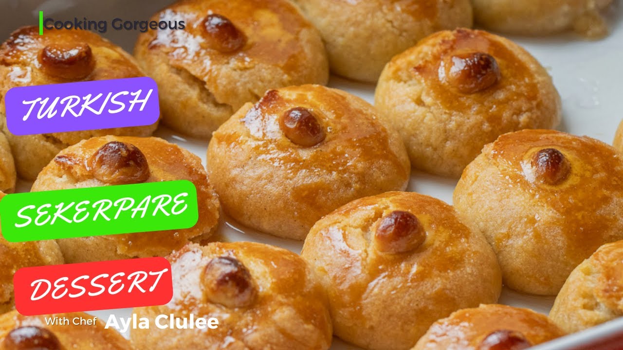 Turkish Sekerpare Dessert - Syrup Soaked Moist Semolina Cookies - YouTube