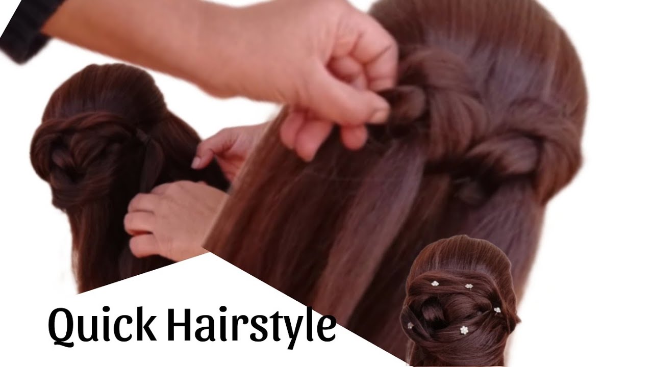 Amazing Hairstyle tricks, Quick Hairstyle Tricks,Cute Open Hairstyle ...