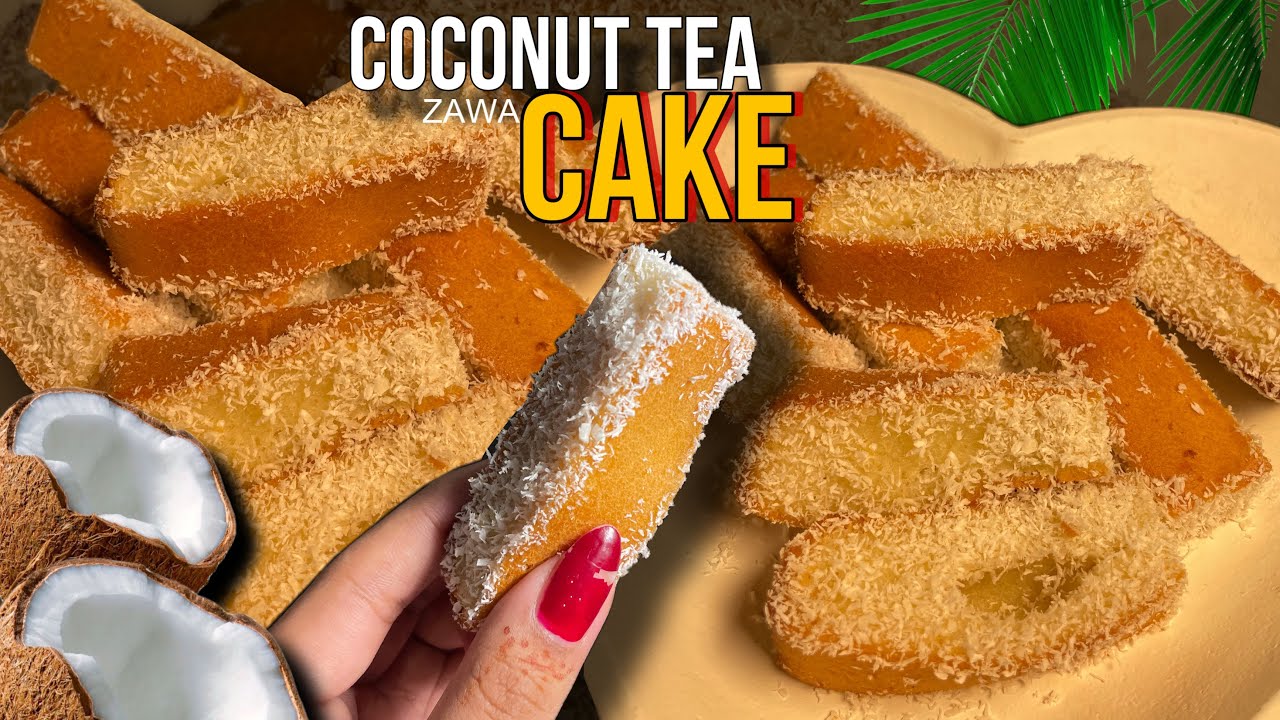 Coconut Tea Cake |No oven| Afternoon Snack| ZAWA| - YouTube