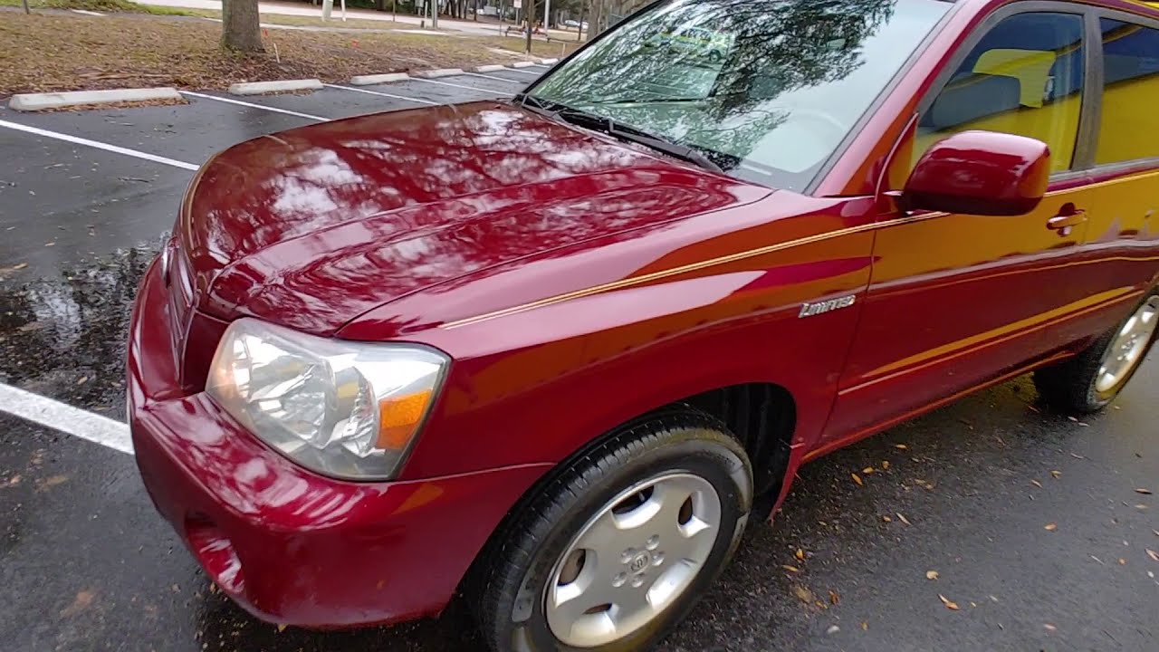 2005 TOYOTA HIGHLANDER RED - YouTube