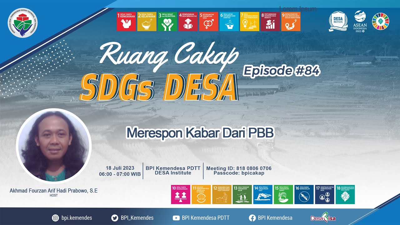 Merespon Kabar Dari PBB | Ruang Cakap SDGs Desa #84 - YouTube
