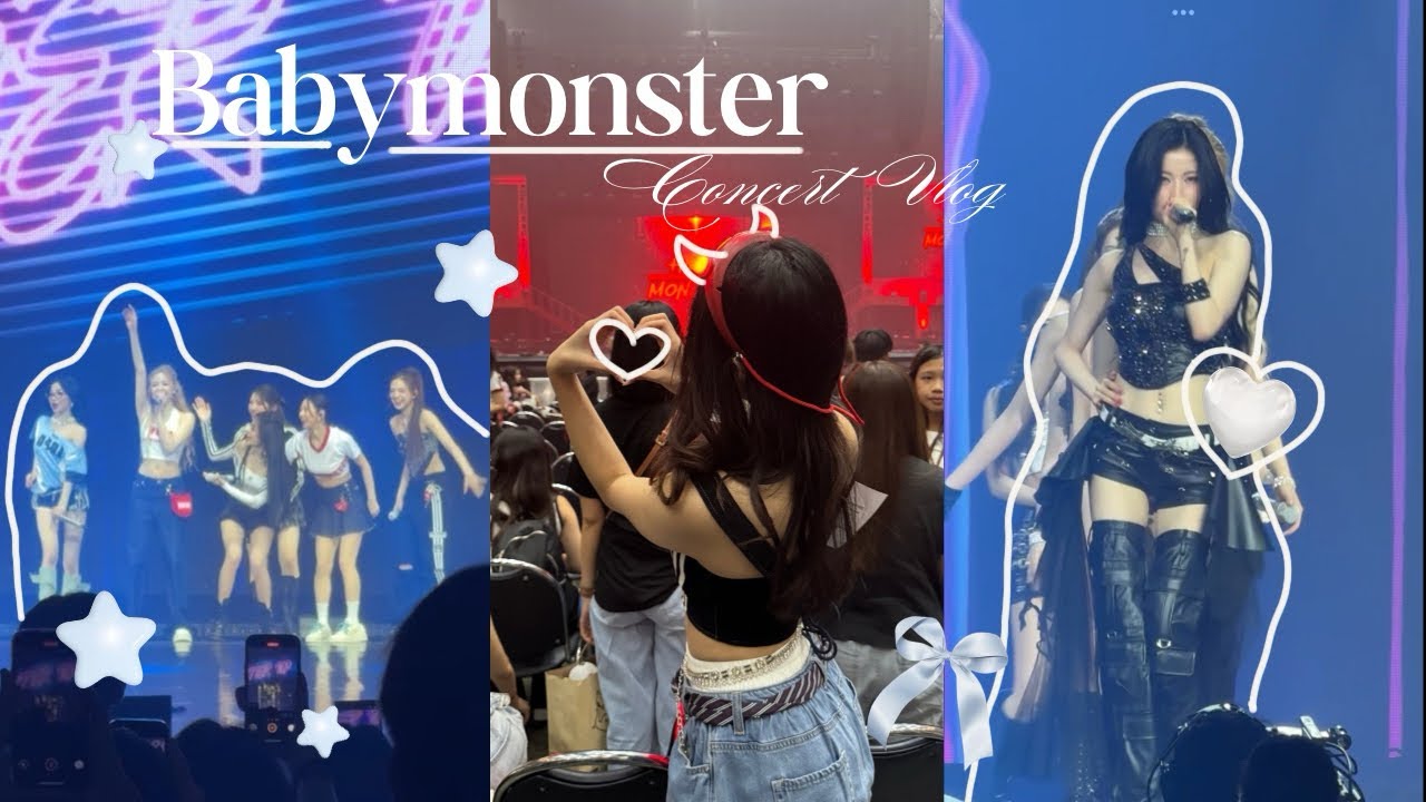 Concert Vlog😈 ༉‧₊˚ Baby Monster “HELLO MONSTERS” tour, Concert makeup ...