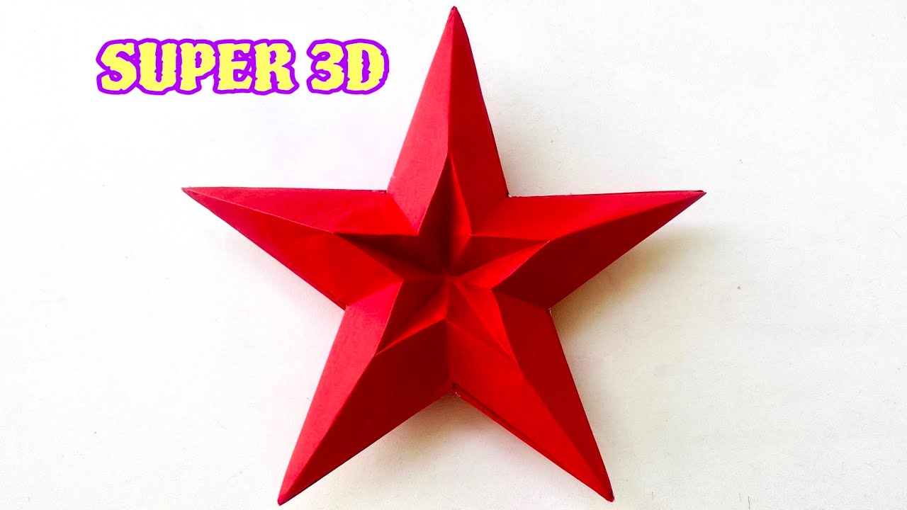 How to Make 3D Star for your Christmas Decoration | Paper Craft - YouTube