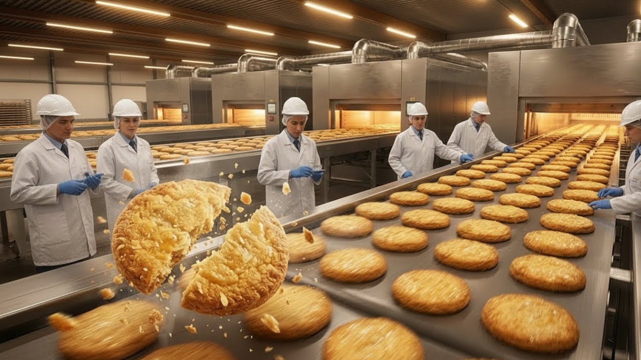 Inside the Million-Dollar Biscuit Factory From Dough to Packed Biscuits ...