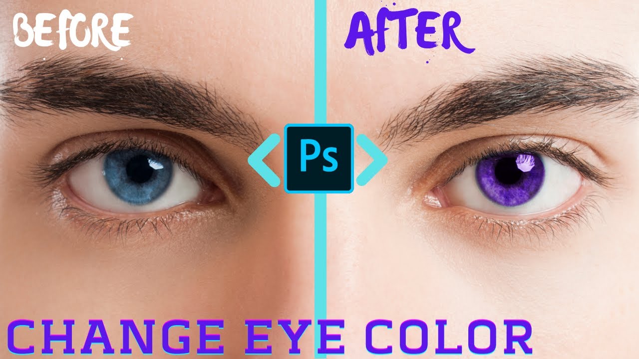 How to change eye color in photoshop - YouTube