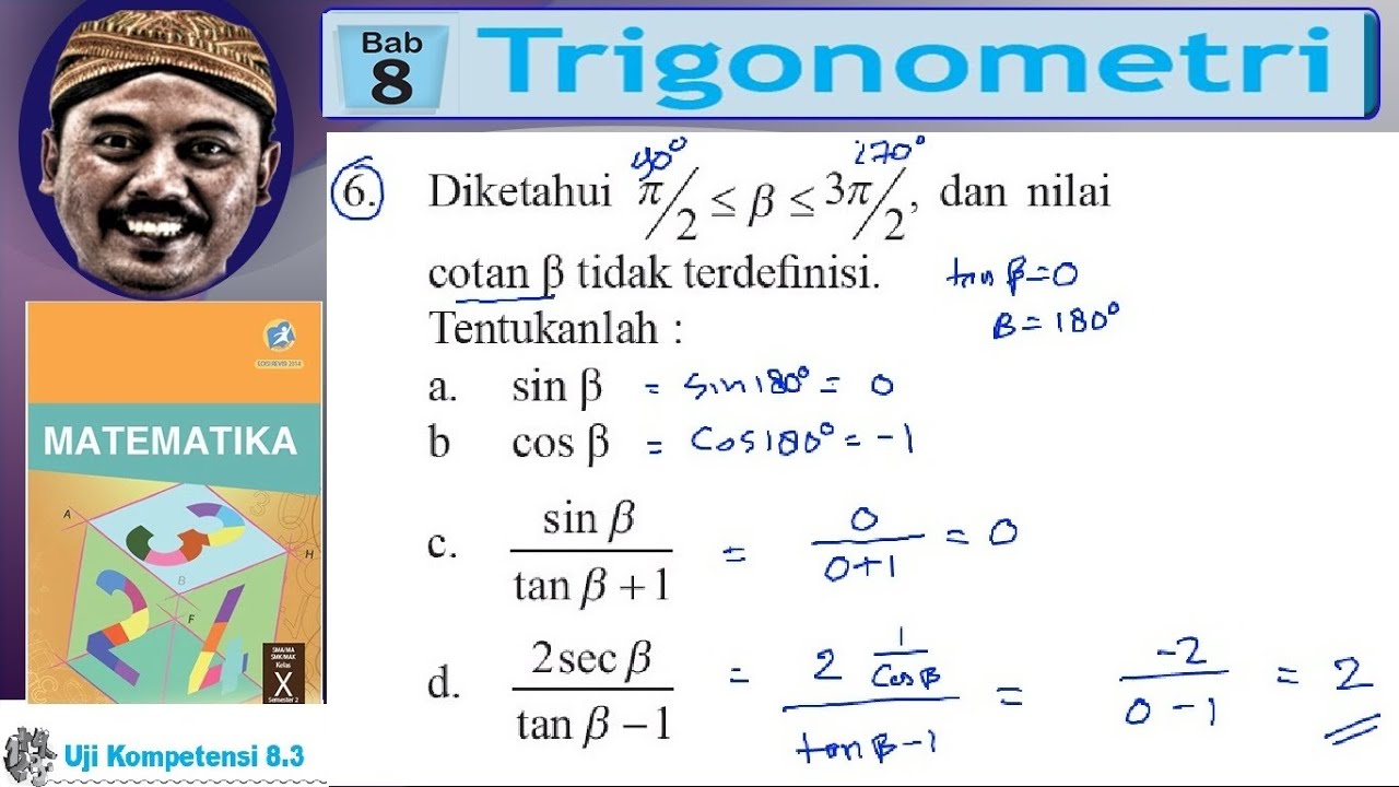 nilai sin dan cos jika cotan dan kuadran diketahui, trigonometri kelas ...