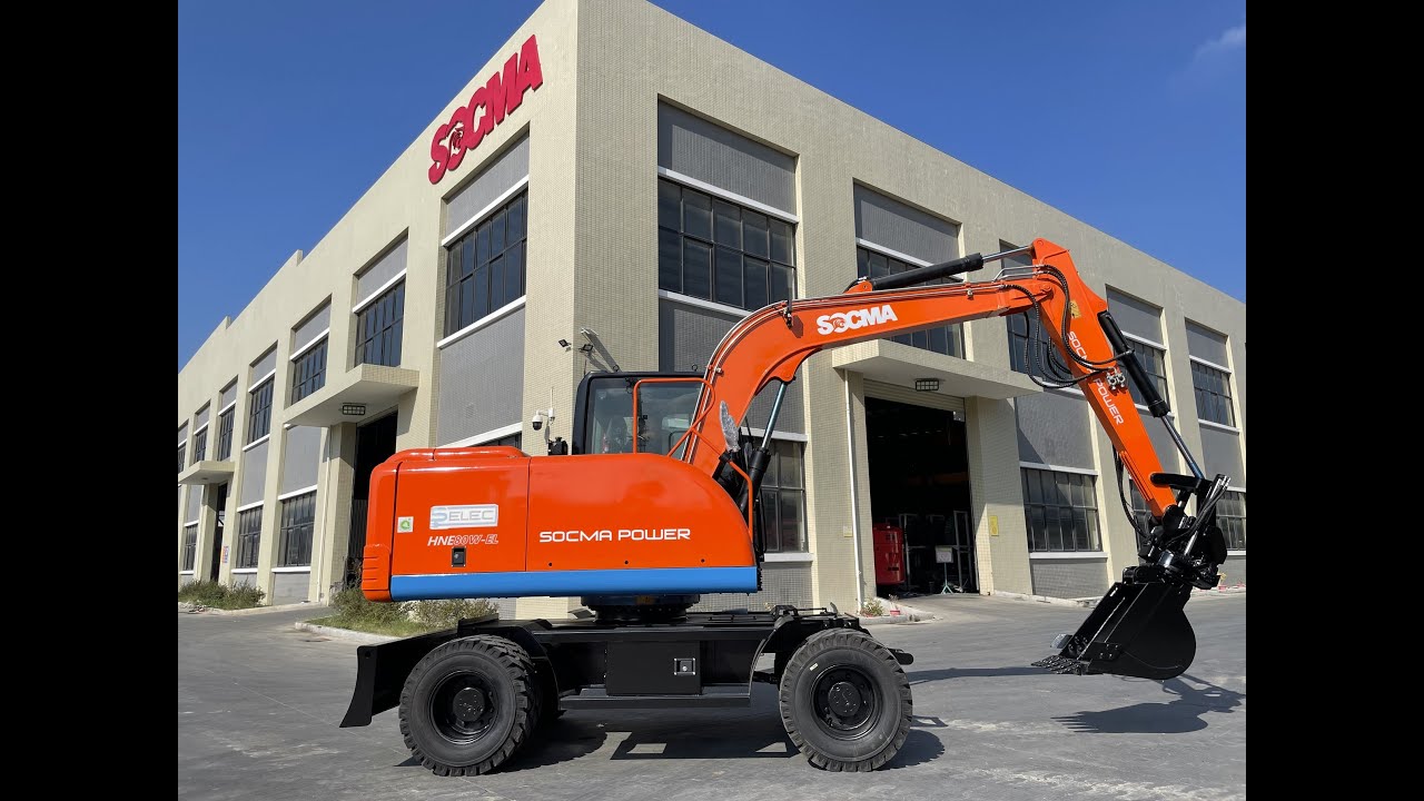 8t electric excavator with attachment - YouTube