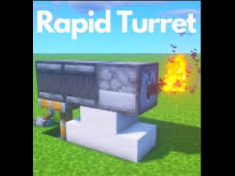 HOW TO MAKE A RAPID TURRET IN MINECRAFT - YouTube