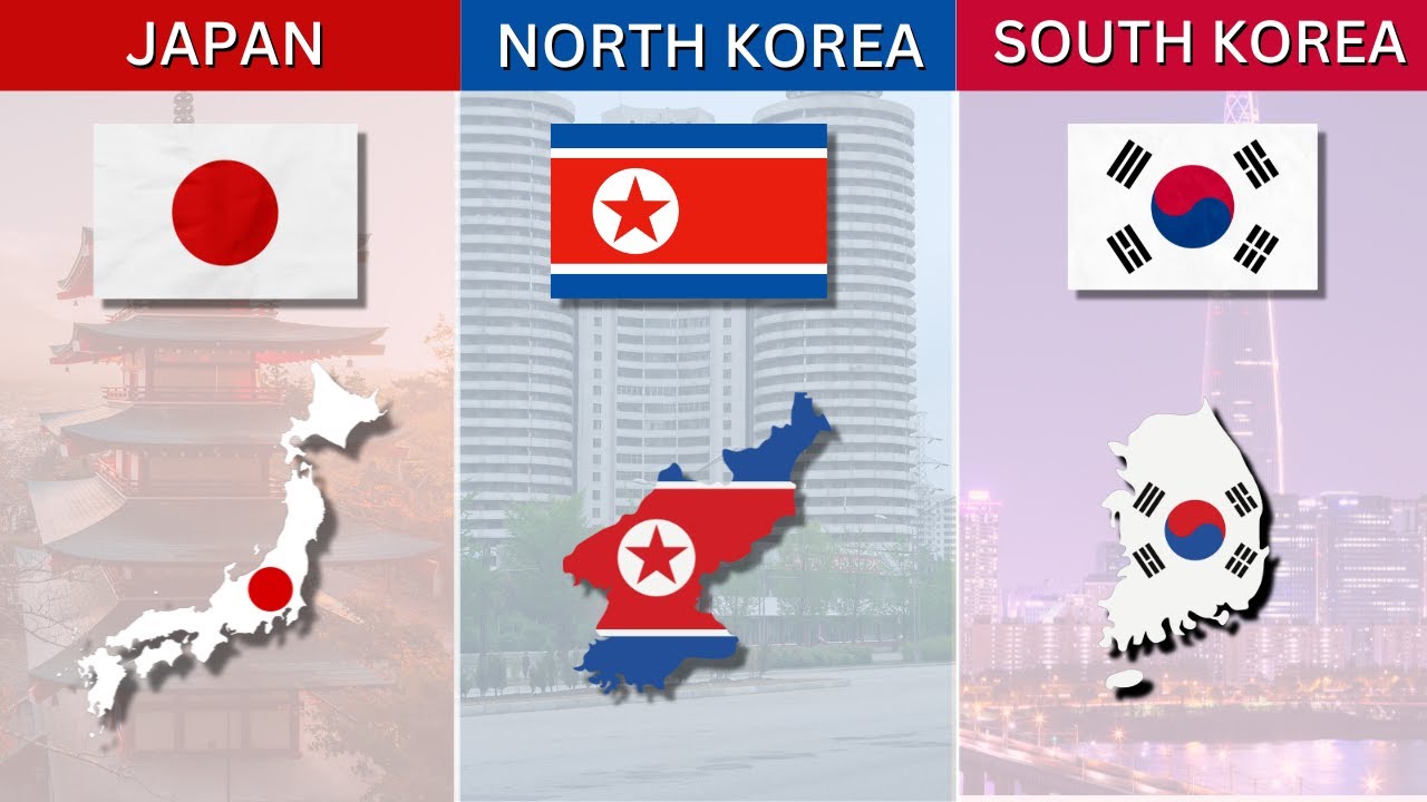 Japan vs North Korea vs South Korea | South Korea vs Japan vs North ...