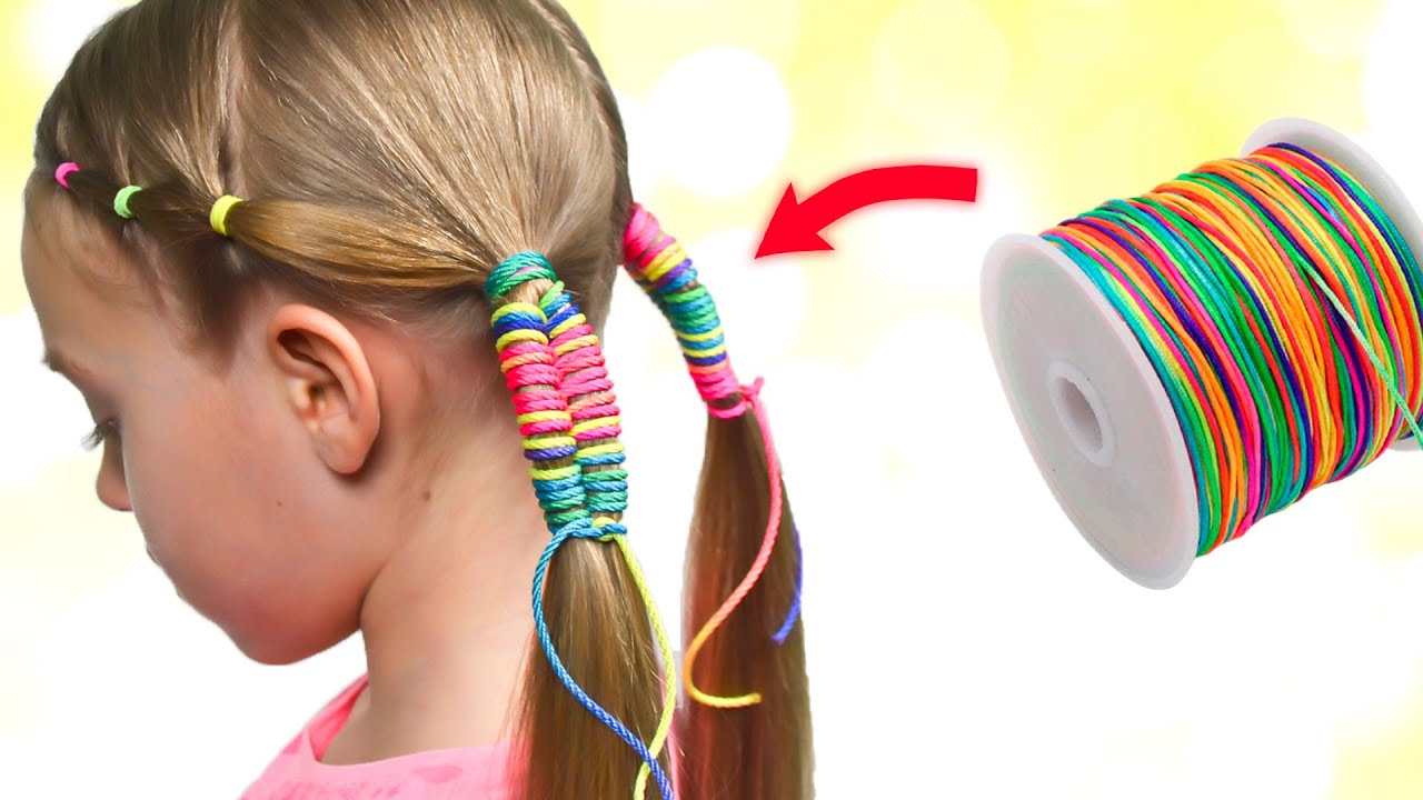 Bright Infinity Braid with Rainbow Rope | Hair Tutorial | Amazing ...