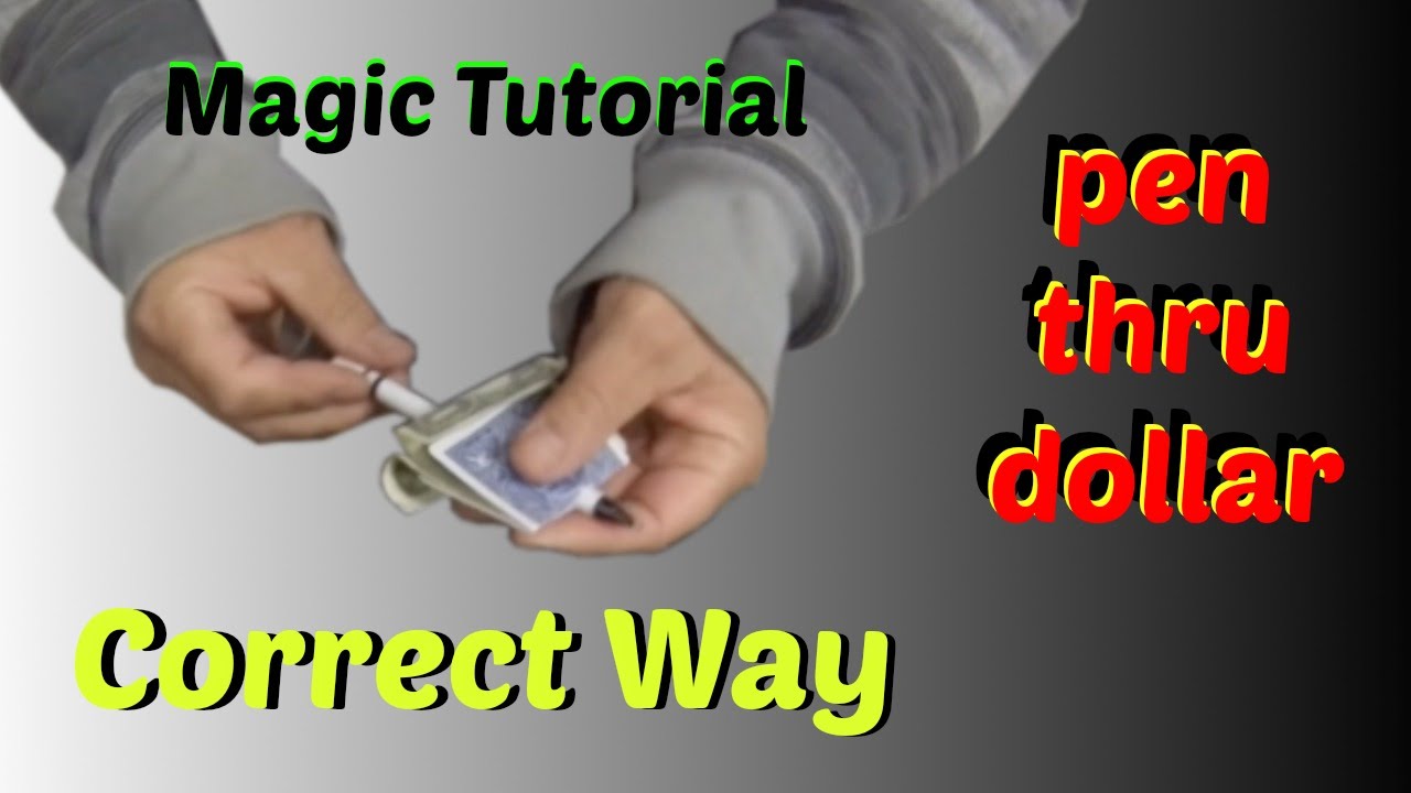 Hit That Hole - pen through dollar REVEALED(correct way) - YouTube