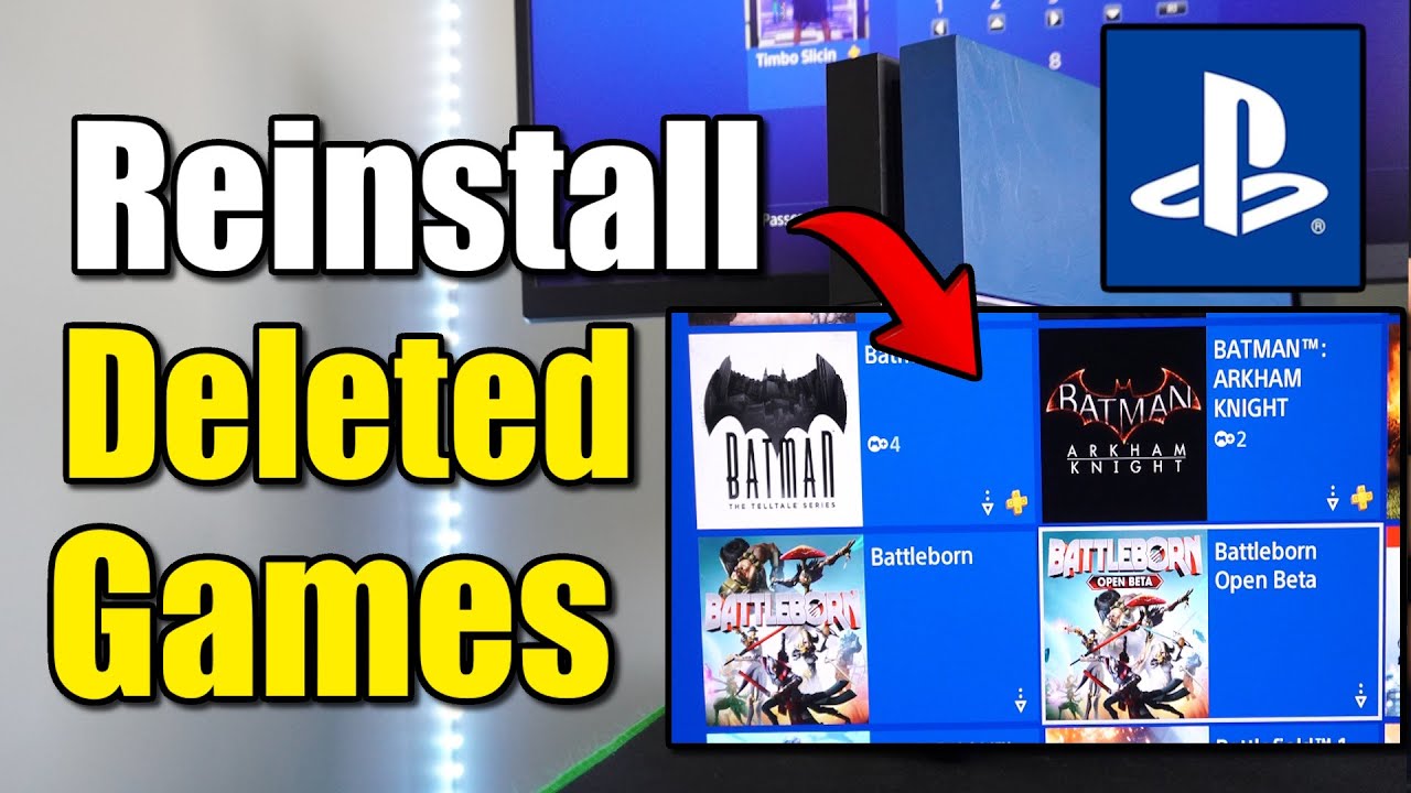 How to Reinstall Deleted Games to PS4 using Purchased Library - YouTube