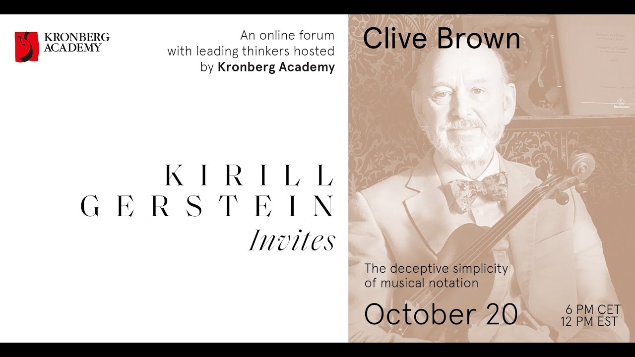 Clive Brown: "The deceptive simplicity of musical notation” - YouTube