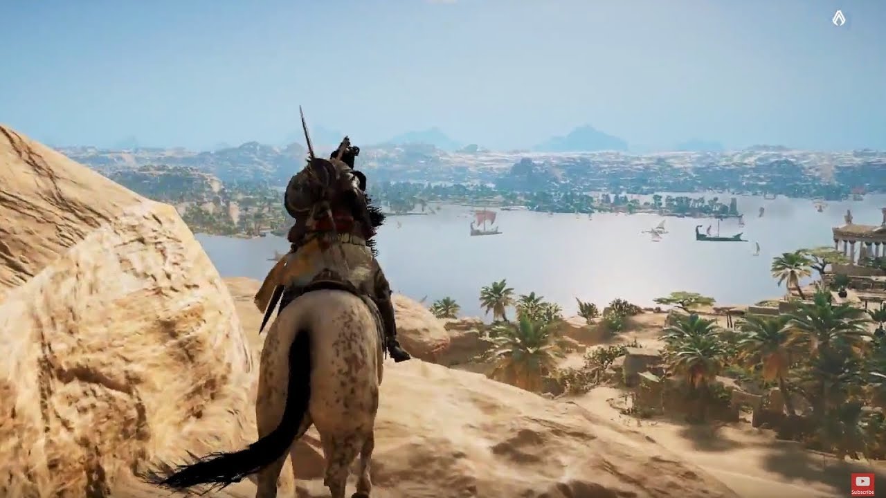 HOW BIG IS THE MAP in Assassin's Creed: Origins? Ride Across the Map ...