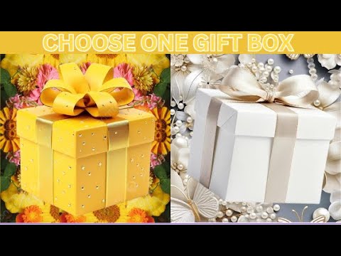 CHOOSE ONE GIFT BOX Choose your gift 🎁💝🤮||2 gift box challenge|YELLOW ...