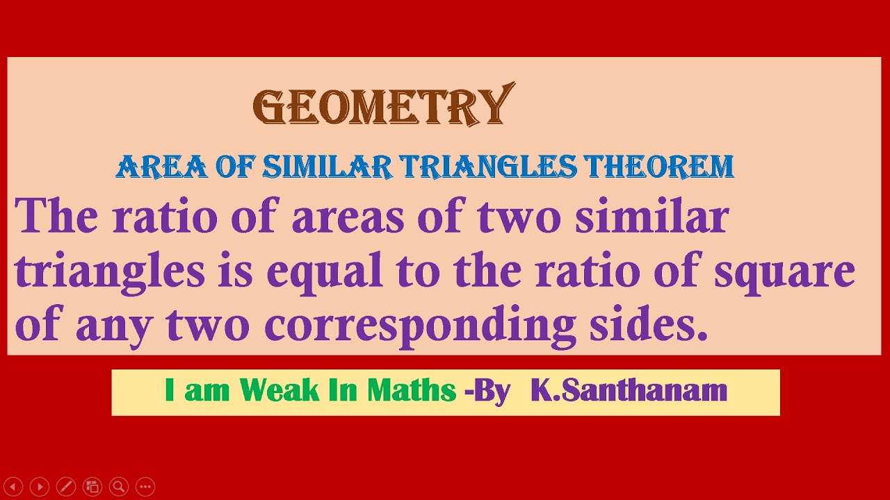 #Geometry 16 #Area_of_similar_triangles_theorem Please Subscribe, Like ...