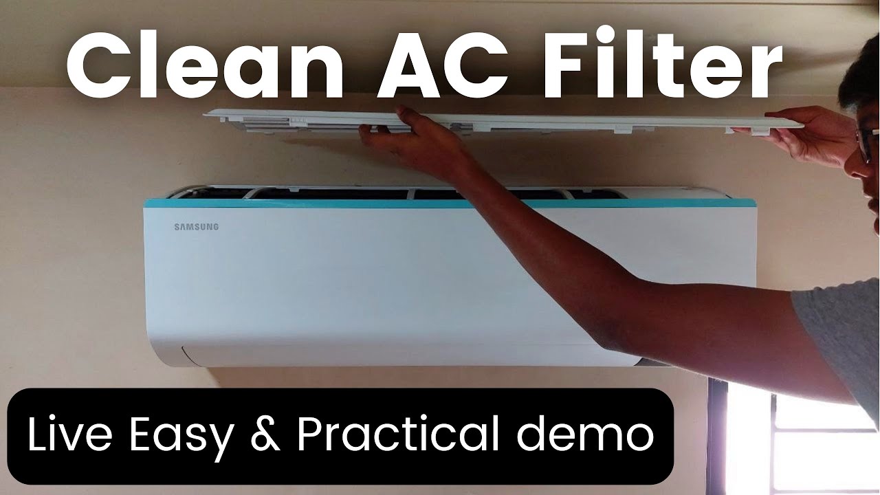 Clean AC Filter | Live Easy & Practical Demo - YouTube