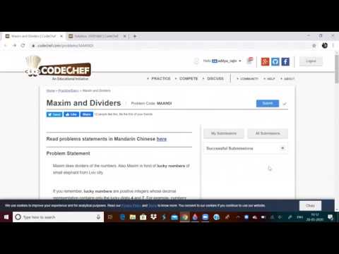 CODECHEF PROBLEM: MAXIM AND DIVIDERS(STRING IMPLEMENTATION) - YouTube