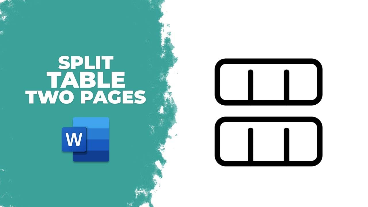 How to split table in word into two pages - YouTube