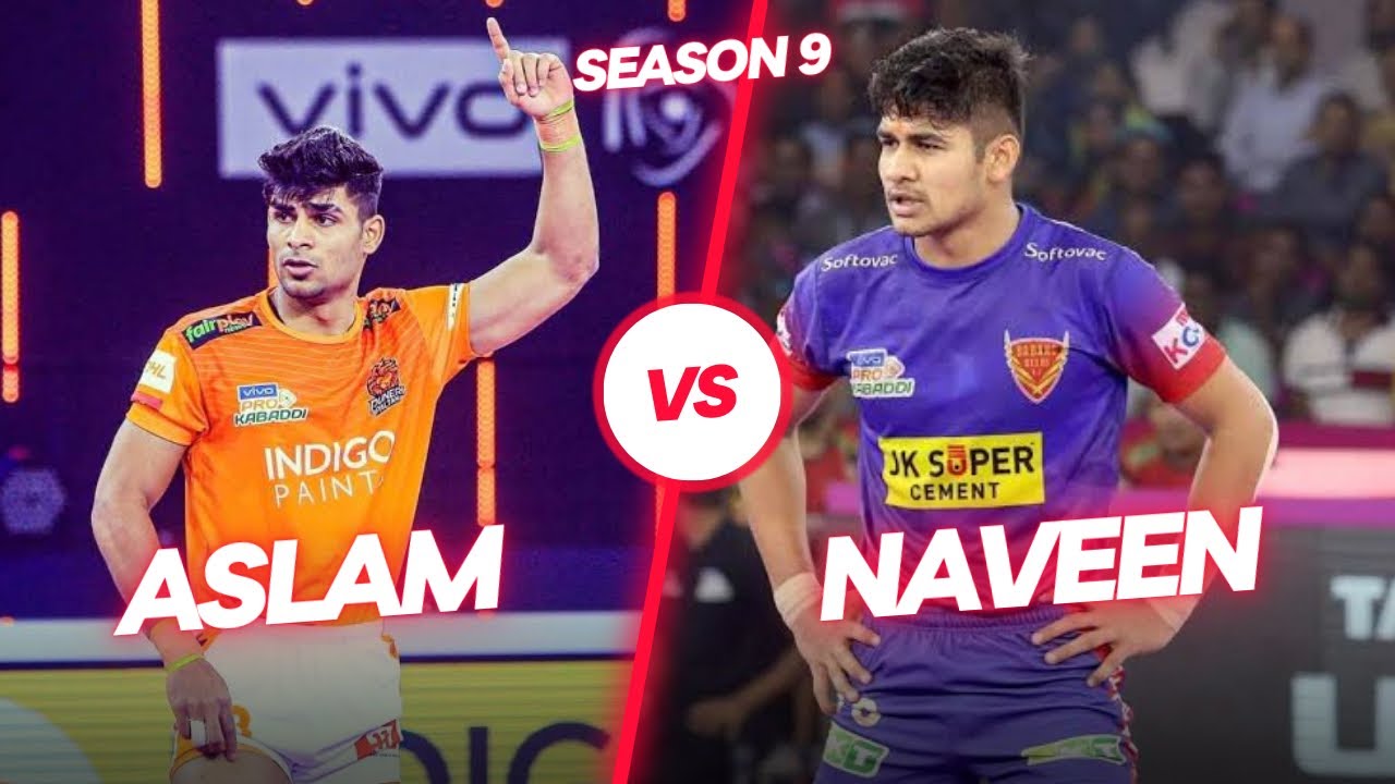 Naveen Kumar VS Aslam Inamdar Stats Comparison || Pro Kabaddi Season 9 ...