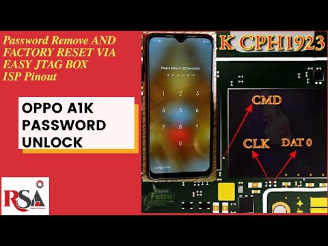 Oppo A1k CPH1923 Password Unlock | Offline By Easy Jtag ISP Pinout ...