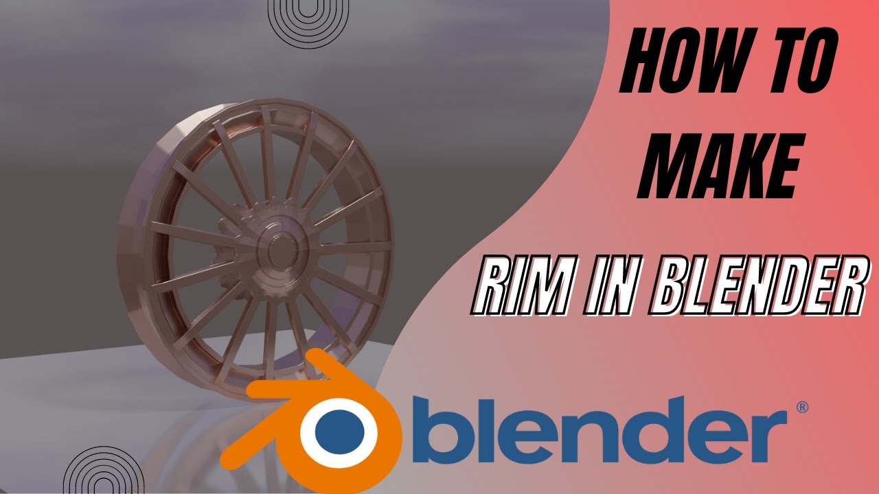 How to make rim in blender - YouTube